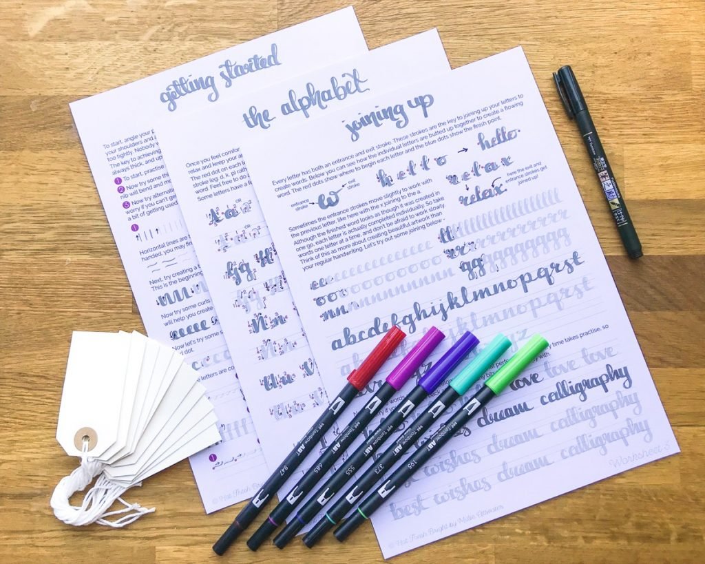 Beginners Calligraphy Kit for adults | Hot Fresh Bright by Millie Attwater